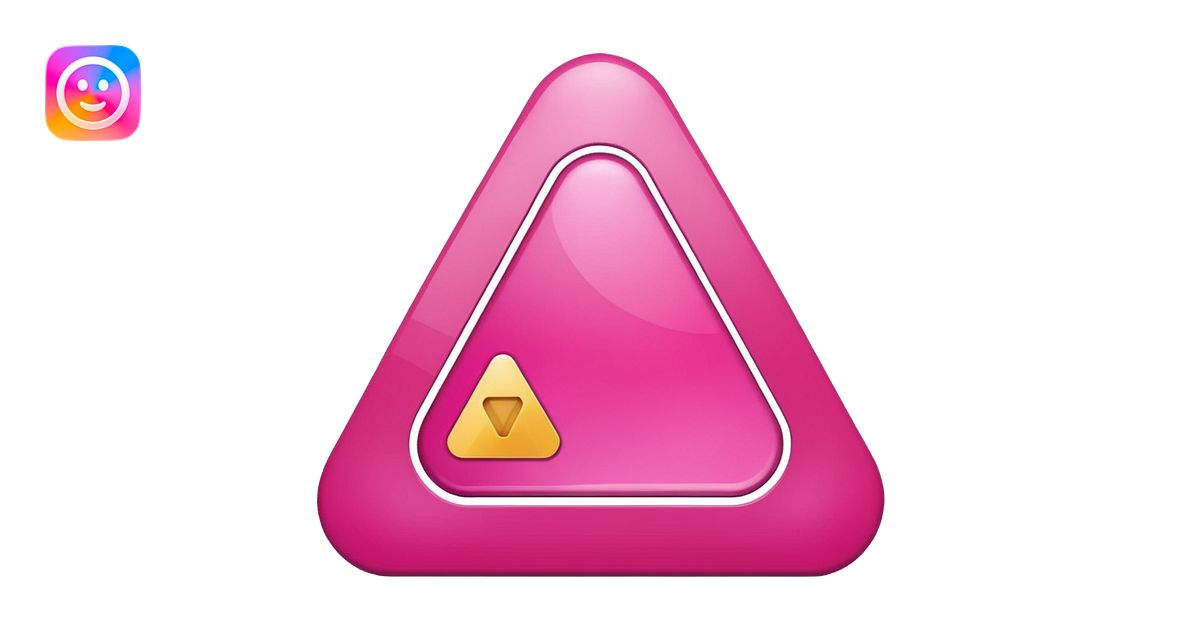 pink girly google play store triangle emoji | AI Emoji Generator