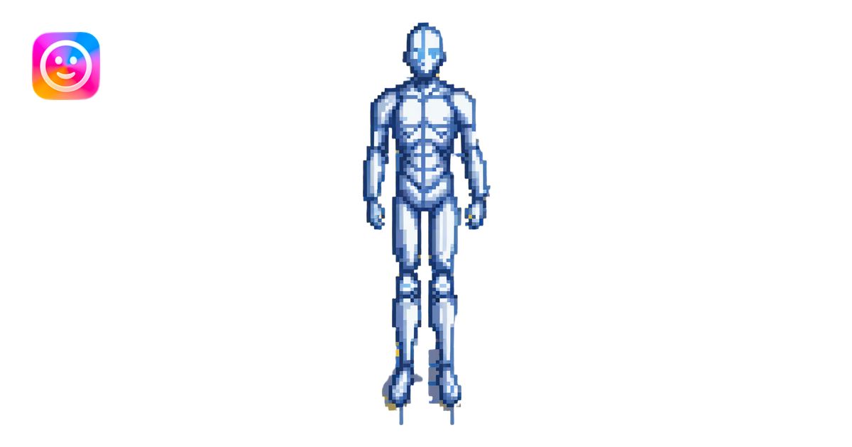 Digital body scan with blue grid overlay, medical technology, full ...
