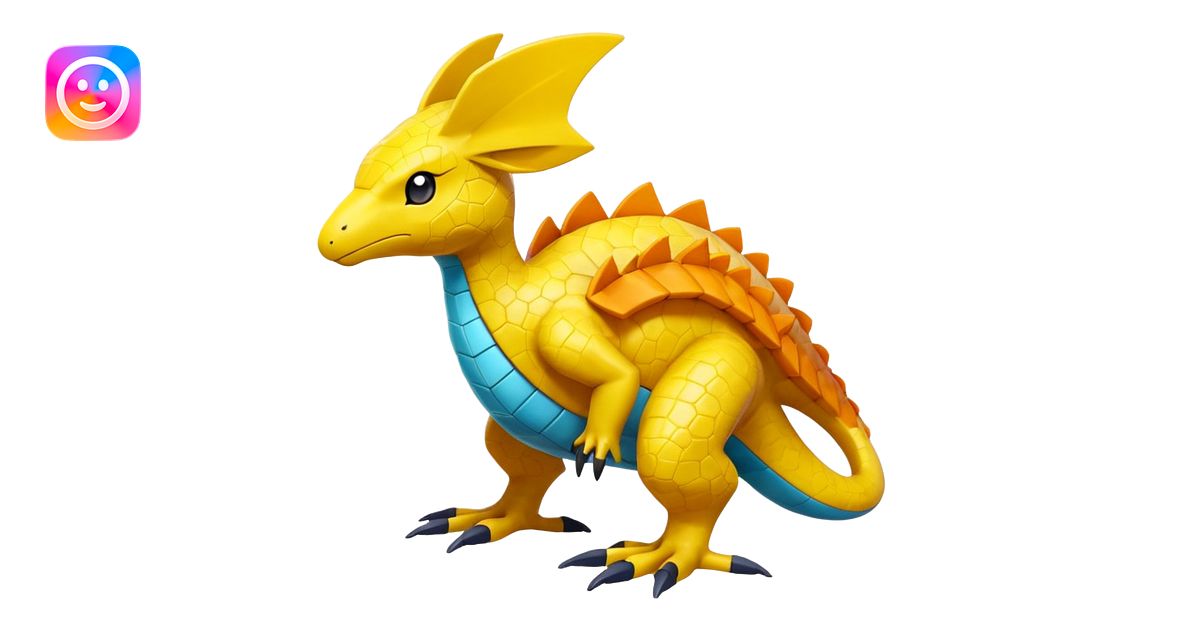 Heliolisk-Helioptile-Cyclizar-Pokémon, full body emoji | AI Emoji Generator
