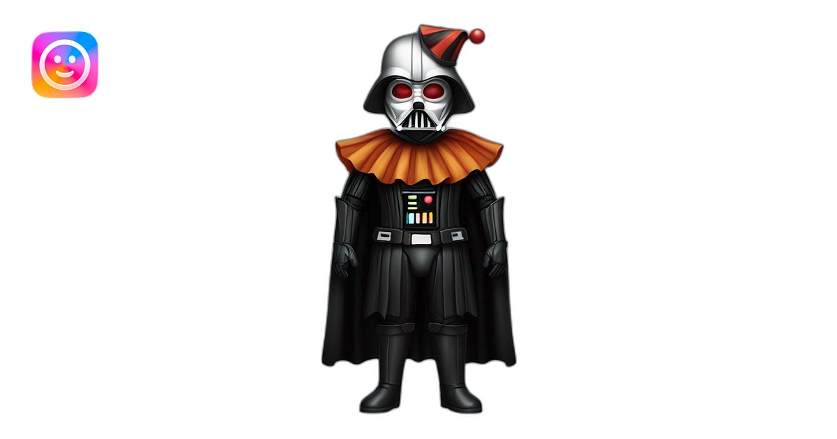 Darth Vader dress as clown emoji | AI Emoji Generator