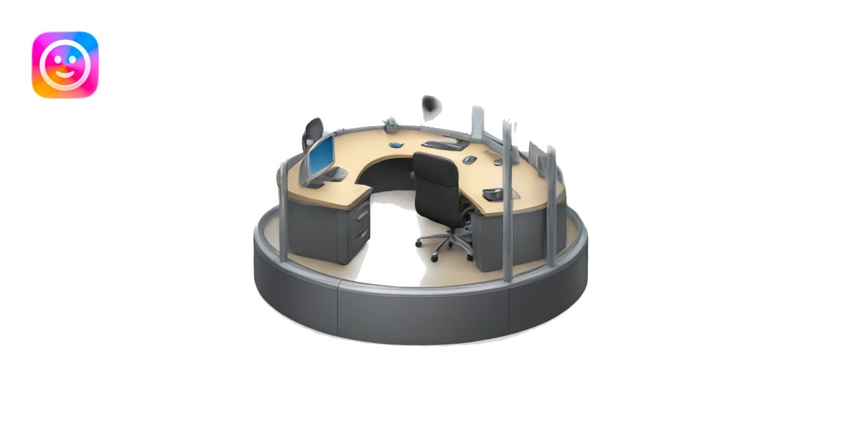 glass office work pod emoji | AI Emoji Generator
