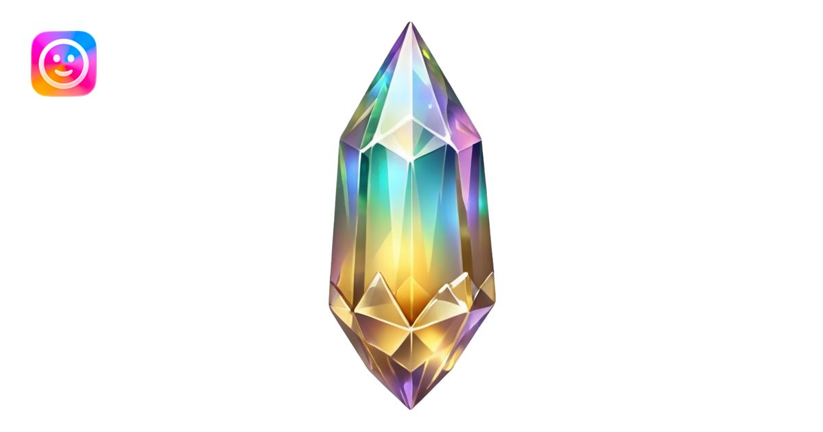 golden iridescent nebula crystal shard emoji | AI Emoji Generator