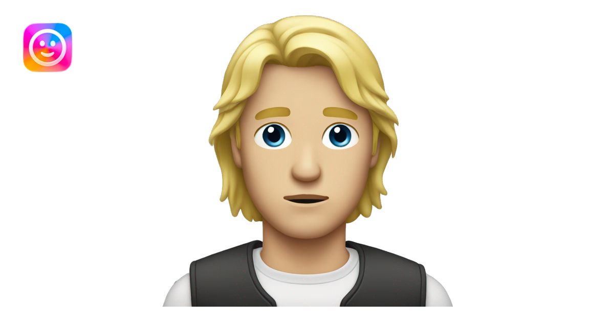 blonde guy with mullet sad emoji | AI Emoji Generator