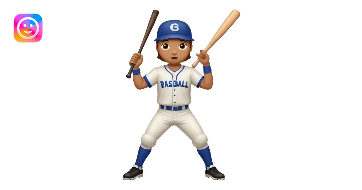 baseball player batting full body emoji | AI Emoji Generator