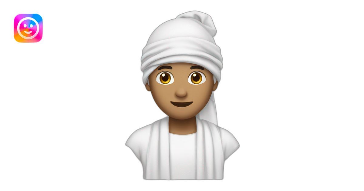 a white thobe and a durag emoji | AI Emoji Generator