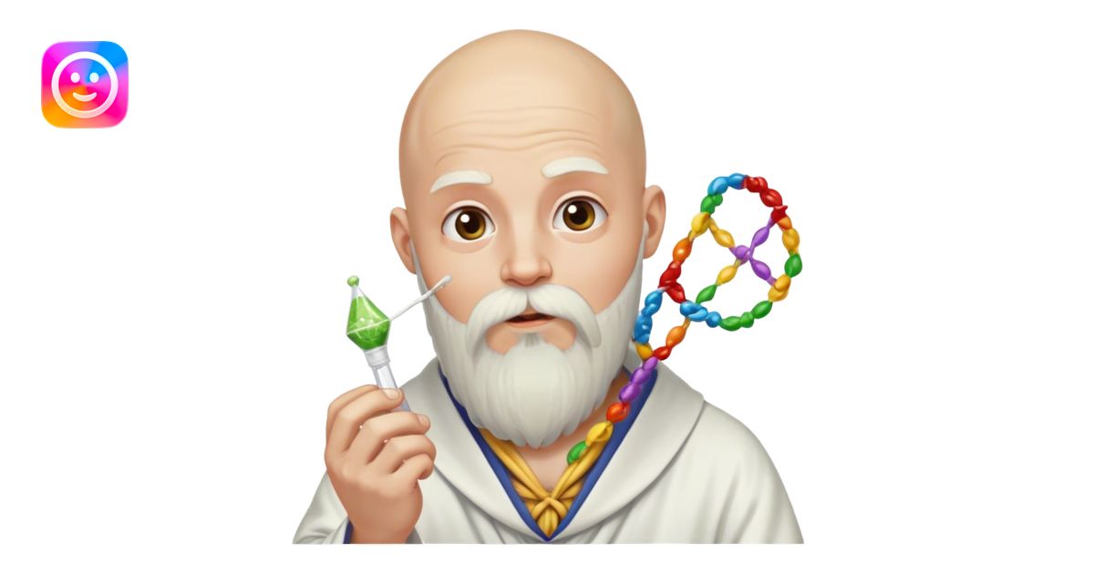 completely bald guy, with a long, white wizard beard tied down in a ...