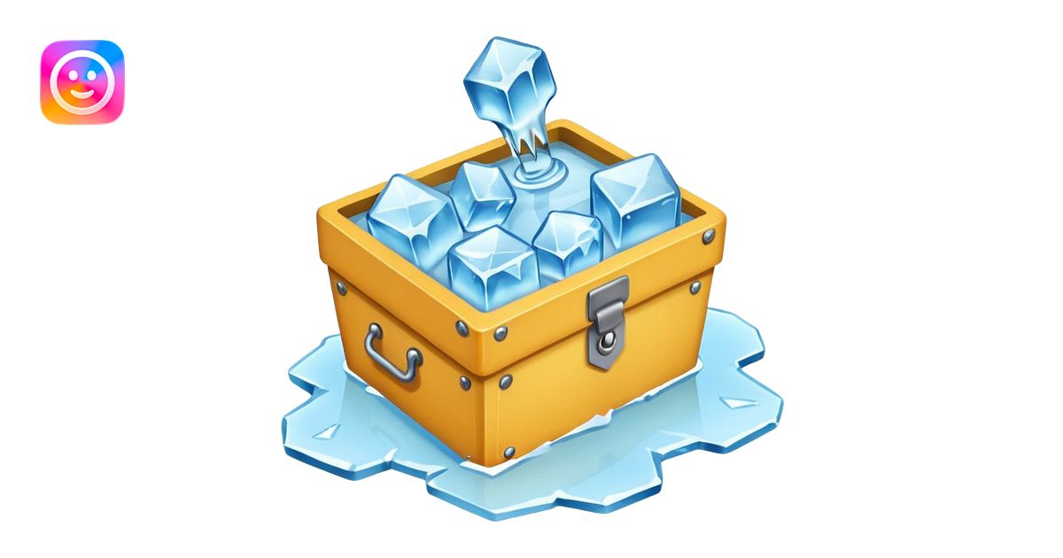 a pin box which break ice emoji | AI Emoji Generator