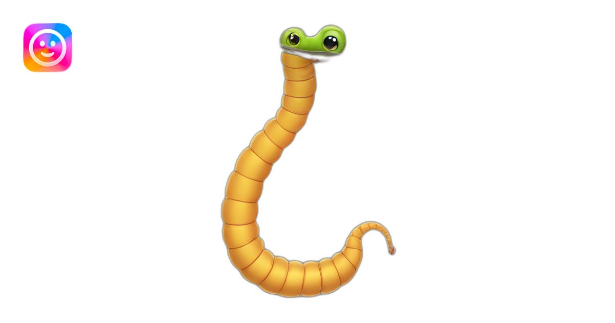 Worm on a string emoji | AI Emoji Generator