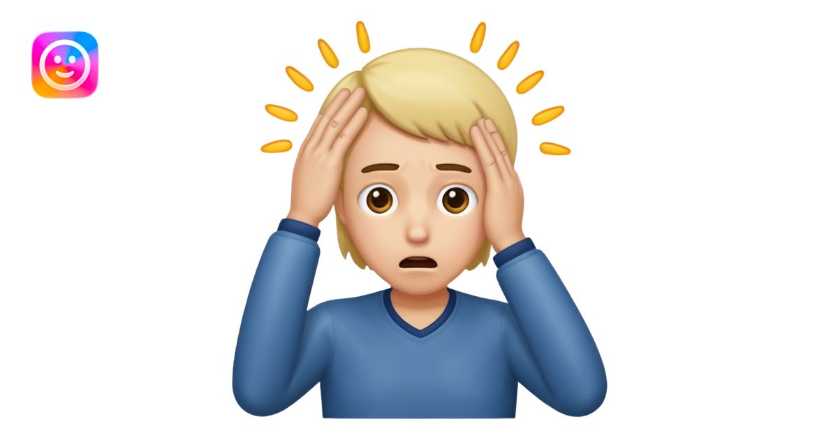 Shocked faint backwards with one hand on forehead emoji | AI Emoji ...