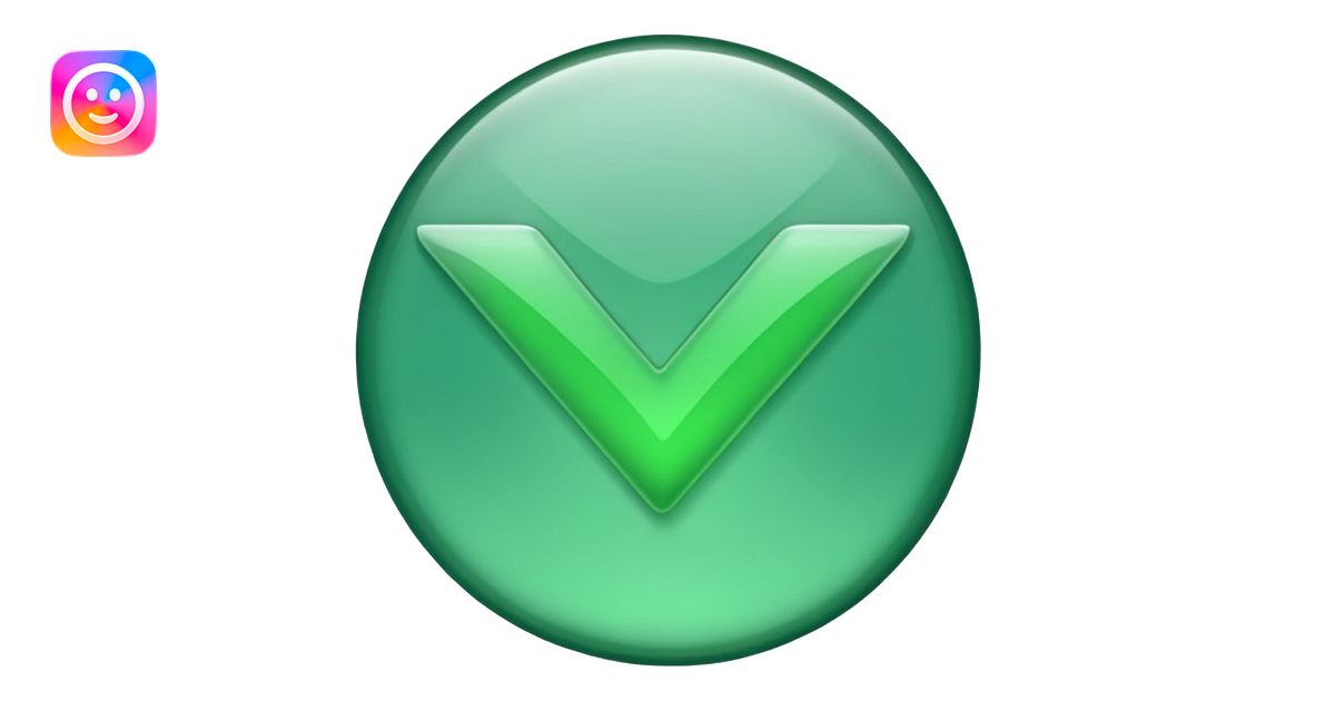 Green check mark with high flick no background emoji | AI Emoji Generator