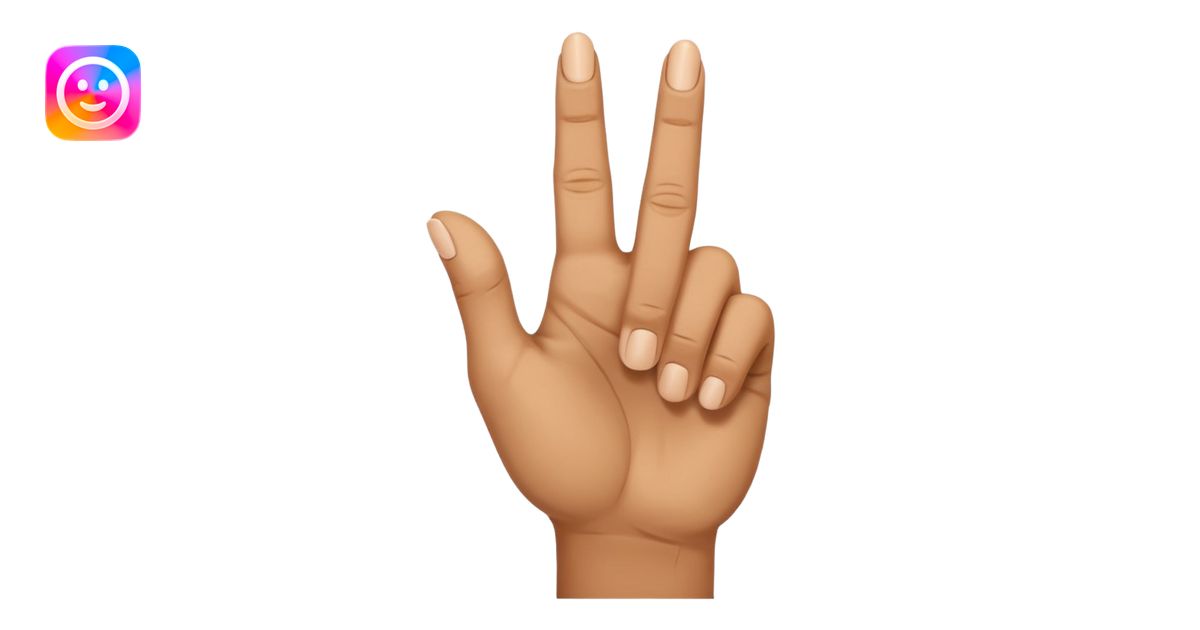 rock hand with the middle and index finger crossing over, middle behind ...