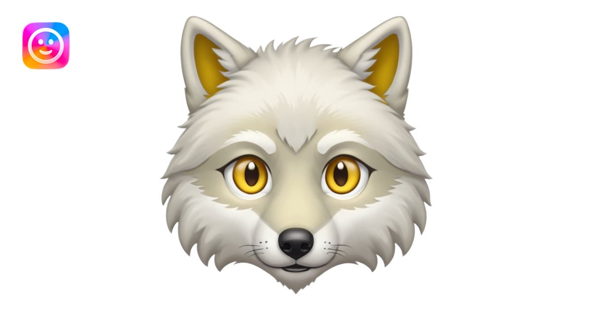 Loup Blanc réaliste pour twitch emoji | AI Emoji Generator