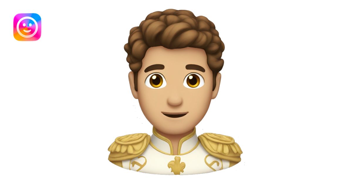 Prince Charming Brown hair emoji | AI Emoji Generator