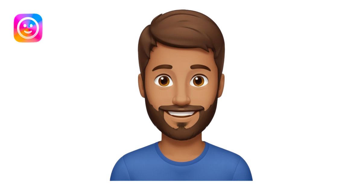 27 year old man, brown hair, beard emoji | AI Emoji Generator