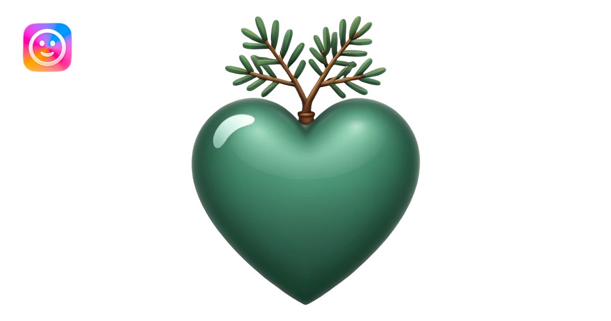 Quiero un corazón color verde pino emoji | AI Emoji Generator
