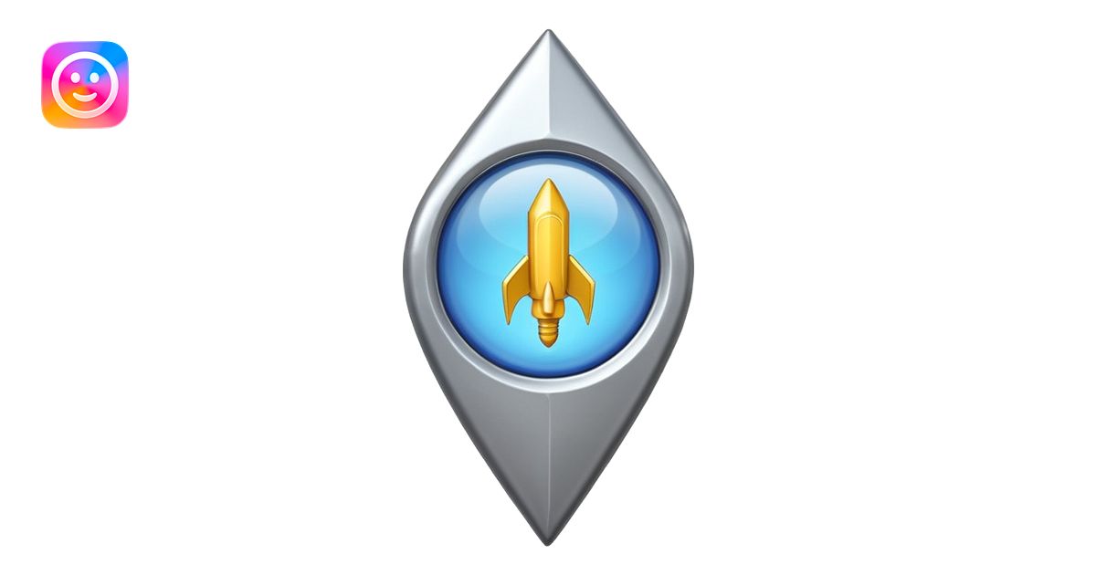 Maps pin normal without any smiley faces emoji | AI Emoji Generator