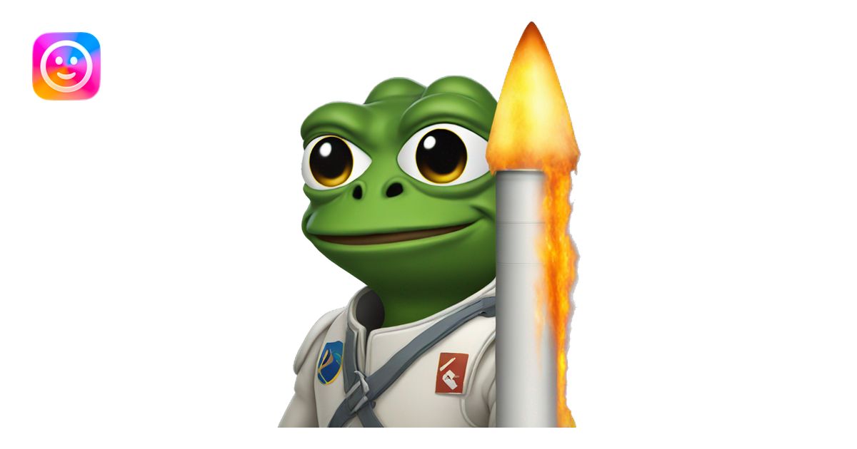 pepe with rocket emoji | AI Emoji Generator