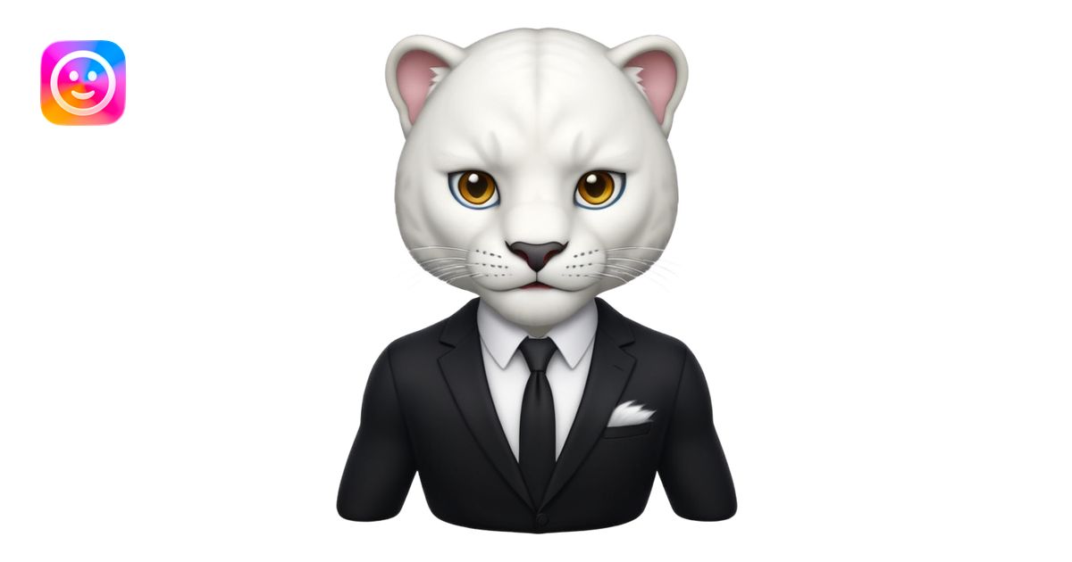 white panther emoji. As one would see on discord, that looks like ...