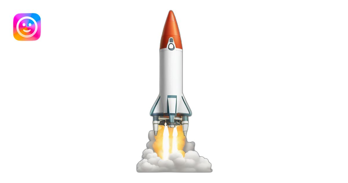 rocket launch angle smoke fire emoji | AI Emoji Generator