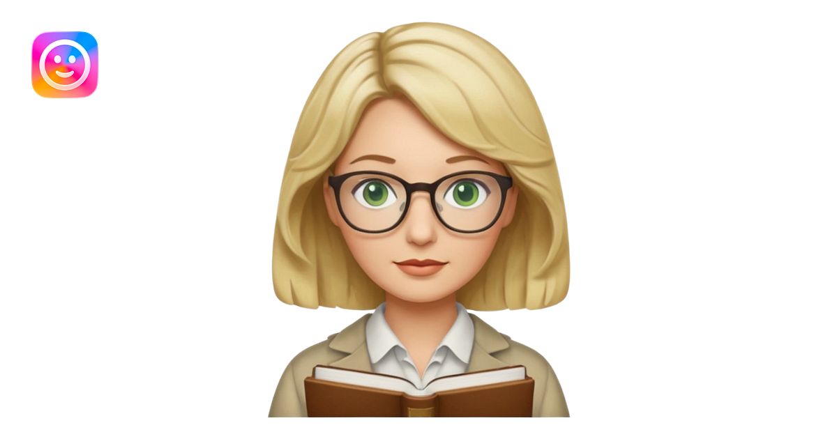 librarian teacher with short wavy blonde hair with a middle part and ...