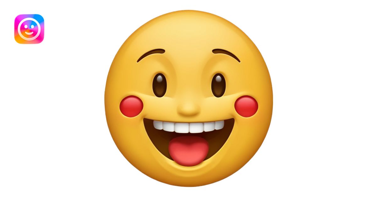 Classic iPhone laughing emoji emoji | AI Emoji Generator