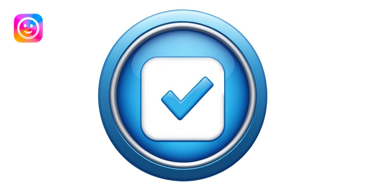 Instagram blue tick verified badge emoji emoji | AI Emoji Generator
