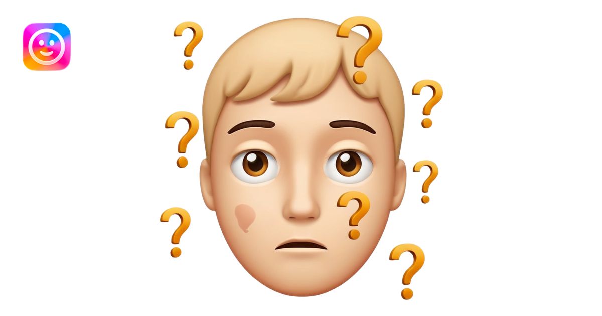 Confused face with question marks around it emoji | AI Emoji Generator