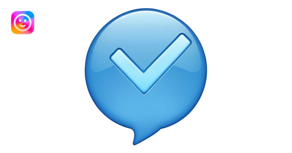 Create a verify badge emoji for me a blue verify badge emoji emoji | AI ...