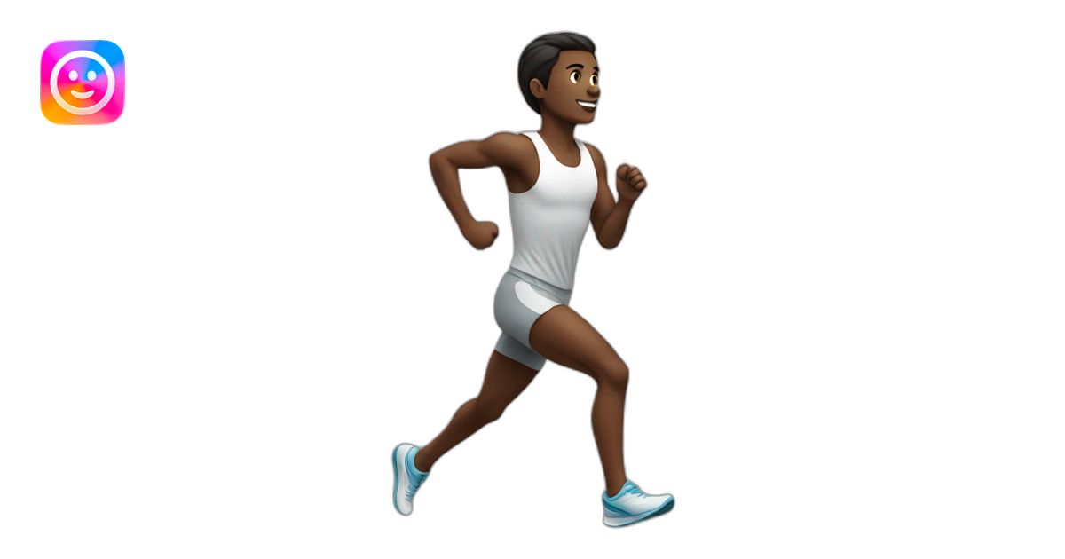 White runner emoji | AI Emoji Generator