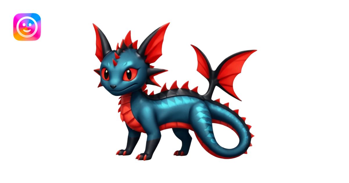 Shiny Red And Black Colorful Litten-Salandit-Vaporeon-Toothless-Fakémon ...