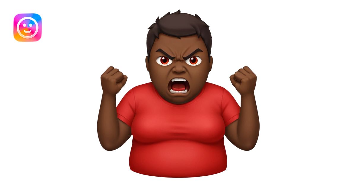 gum tsion emoji very not nice rude shouting ragebaiter fat ugly emoji ...