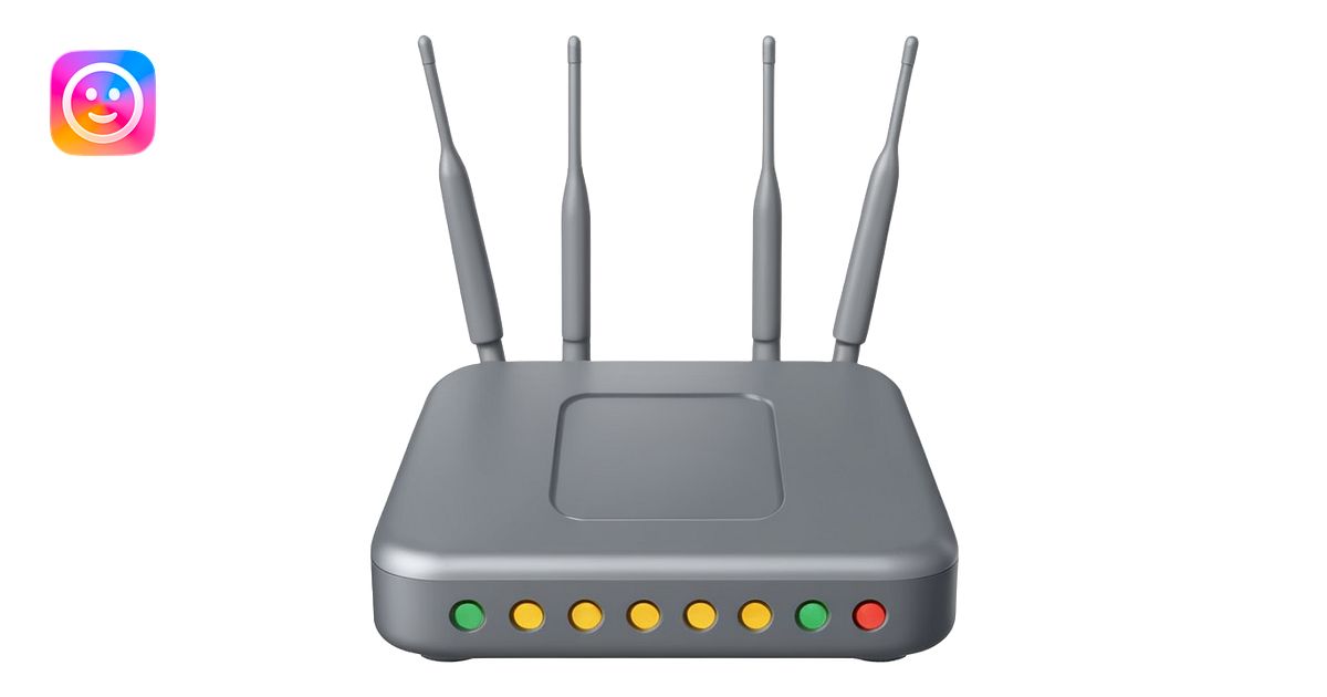 a real, highly realistic modem with antennas emoji | AI Emoji Generator