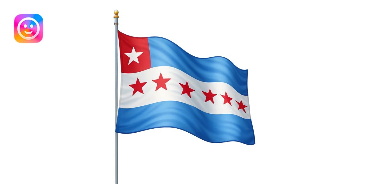 Chicago flag emoji | AI Emoji Generator