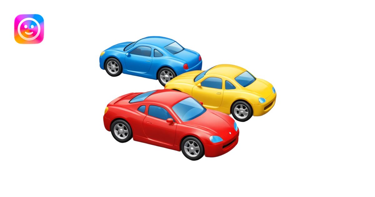 3 toy cars emoji | AI Emoji Generator