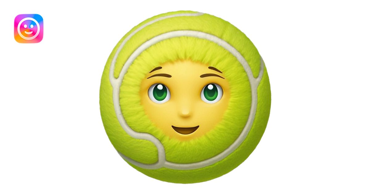 tennis ball with female gender sign emoji | AI Emoji Generator