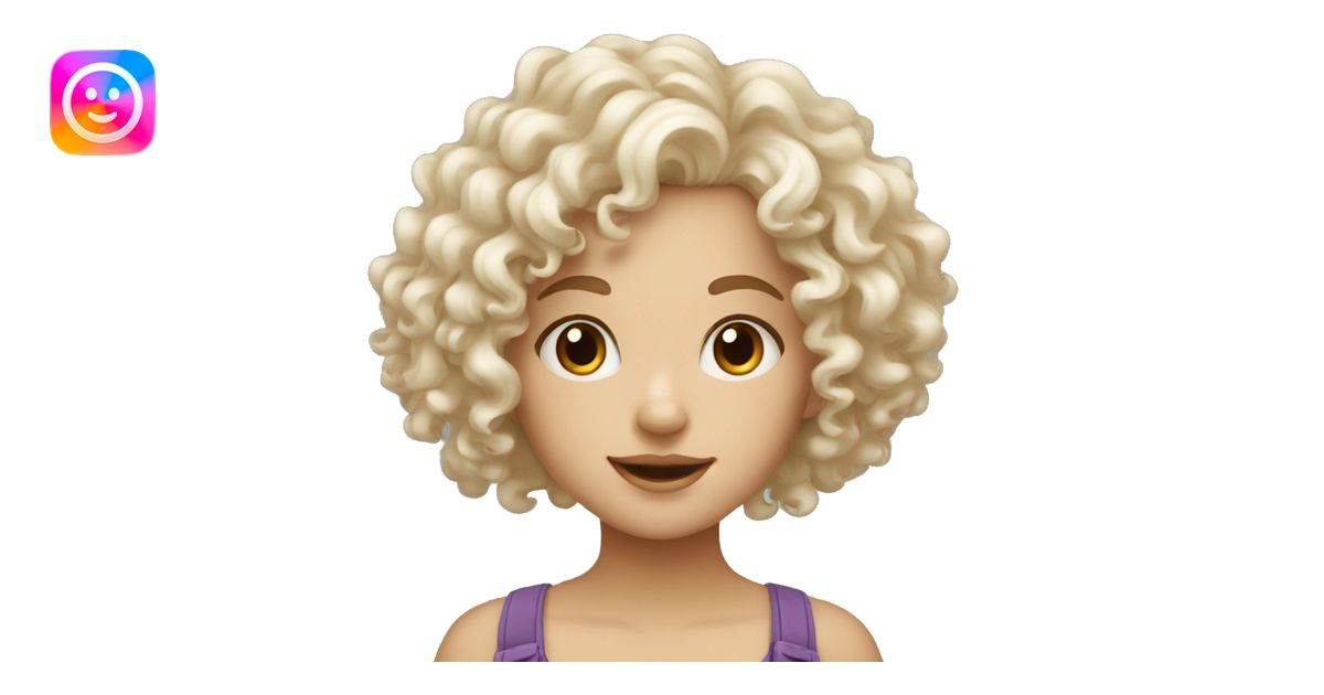 cute white curly girl emoji | AI Emoji Generator