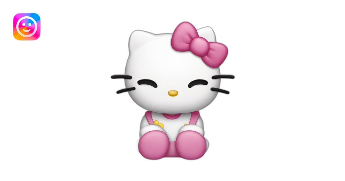 Hello Kitty triste emoji | AI Emoji Generator