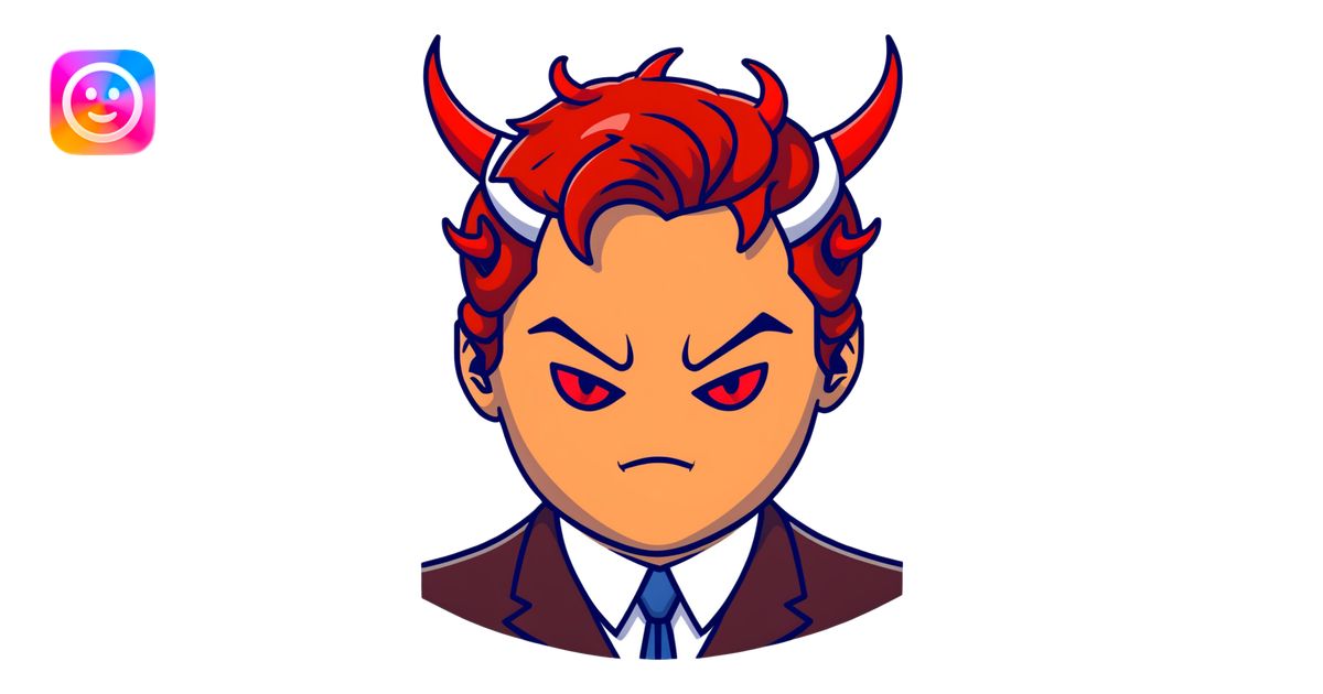 Leonardo DiCaprio devil avatar with red eyes and horns image | AI Emoji ...