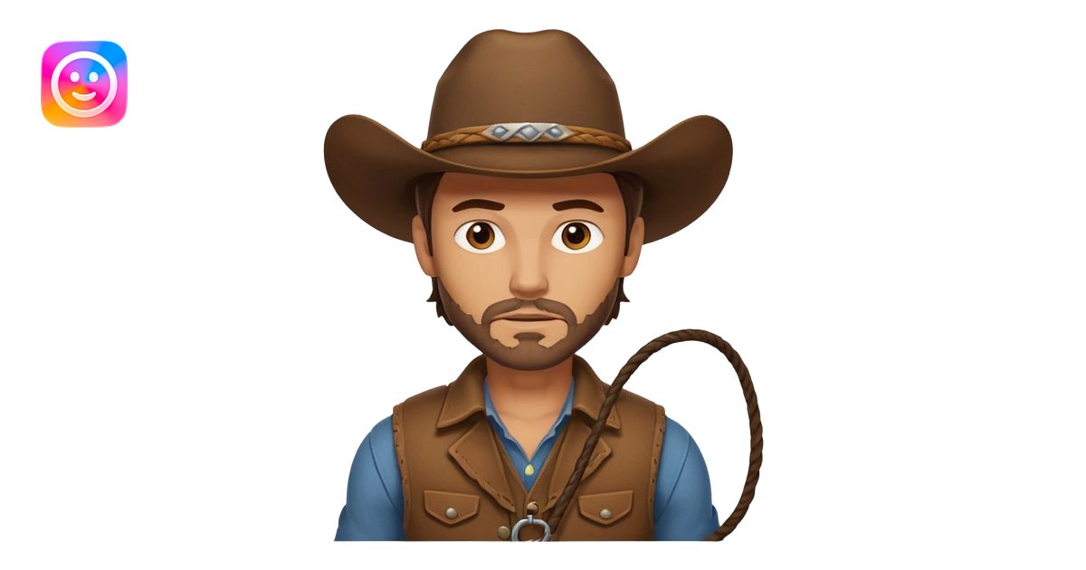 A rugged cowboy with stubble, brown vest, and serious eyes as he holds ...