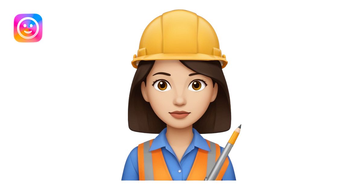 architect woman light skinned dark brown hair emoji | AI Emoji Generator