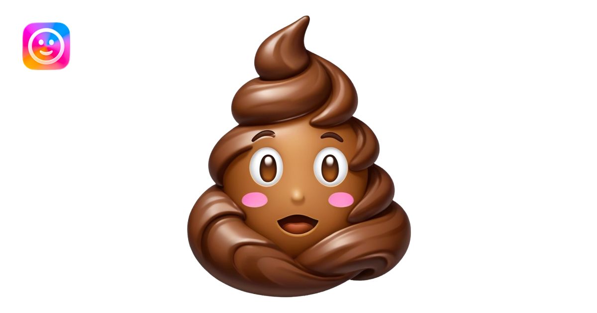 fancy poop emoji emoji | AI Emoji Generator