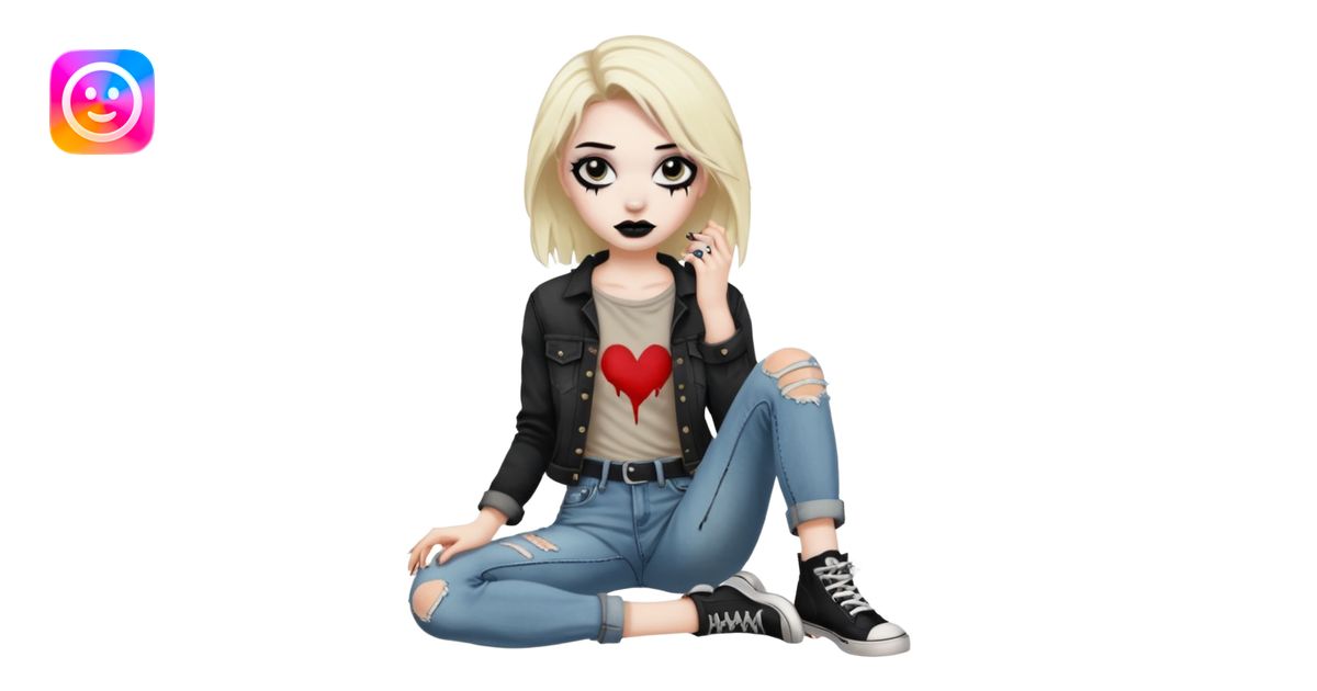 Alternative grunge person emoji | AI Emoji Generator