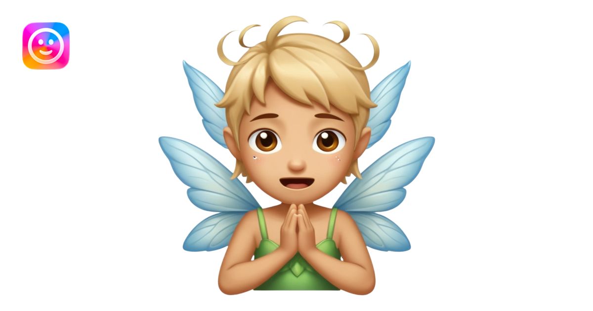 A little fairy, with wings, , do more different emotional, she cry ...