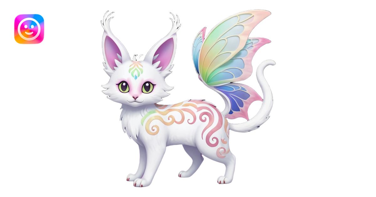 Pure-snow-White albino iridescent with pastel rainbow-gradients-color ...