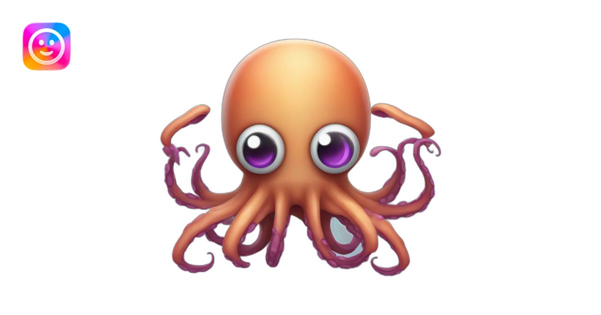Octopus-spider like angry alien emoji | AI Emoji Generator