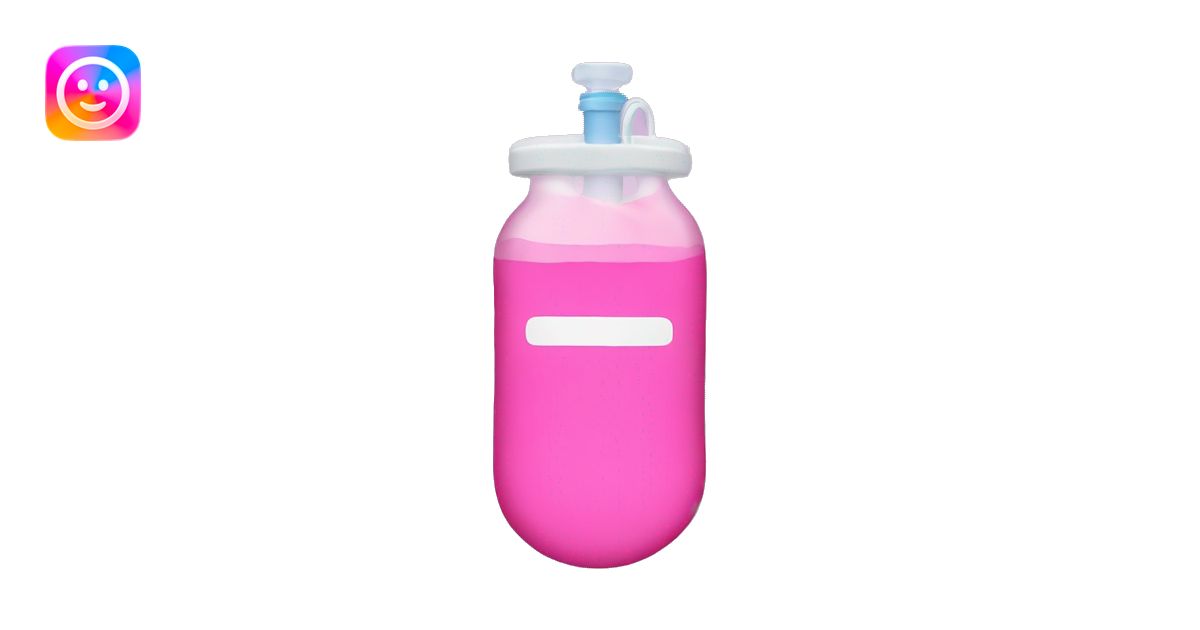 Pink Fluid bag for IV infusion emoji | AI Emoji Generator