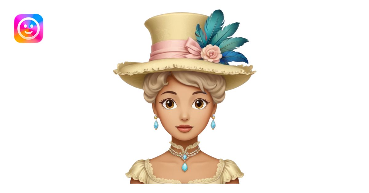 Vintage rococo (hat only) emoji | AI Emoji Generator