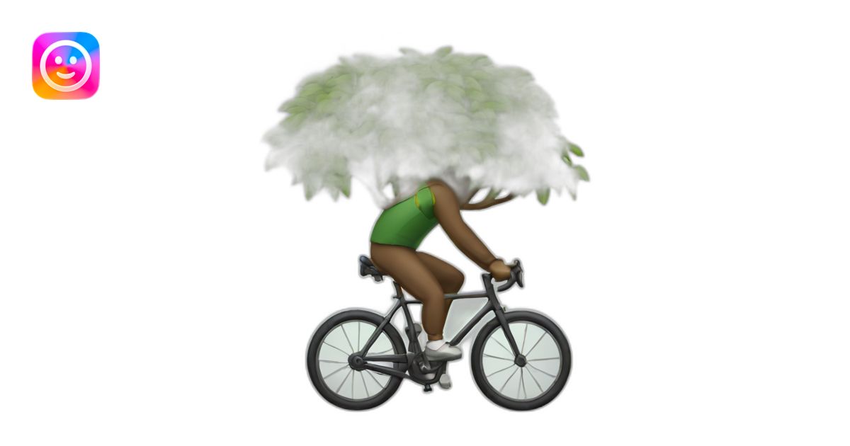 Tree cyclist emoji | AI Emoji Generator