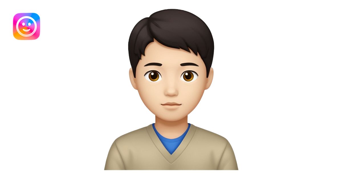 Create a handsome korean boy emoji | AI Emoji Generator