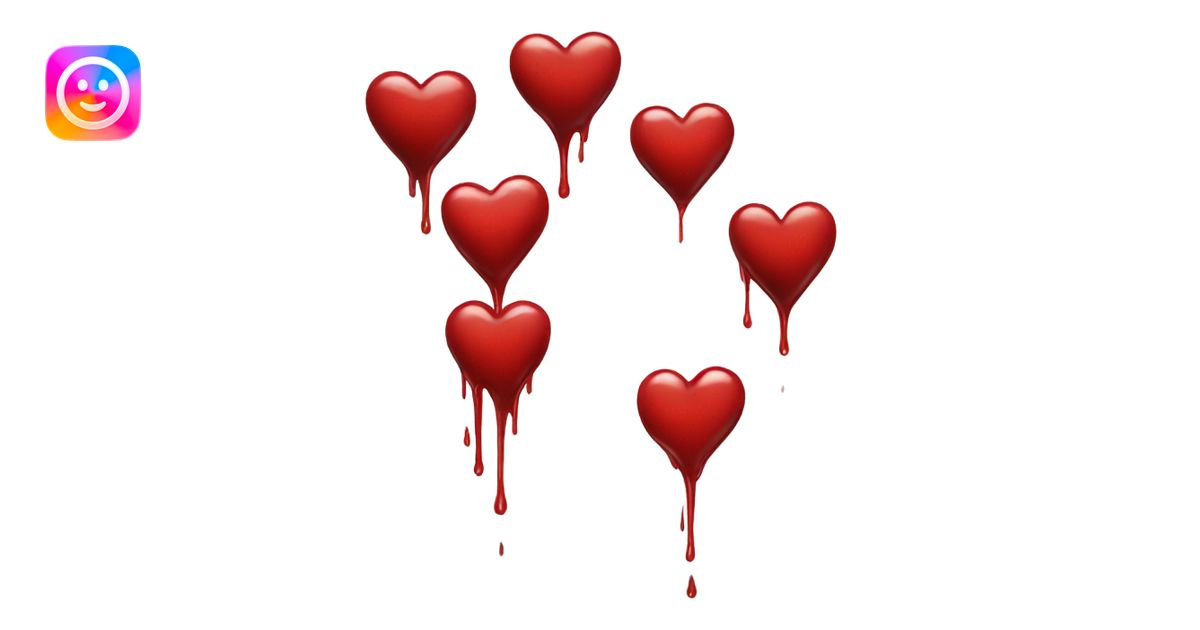 bleeding red heart emoji | AI Emoji Generator